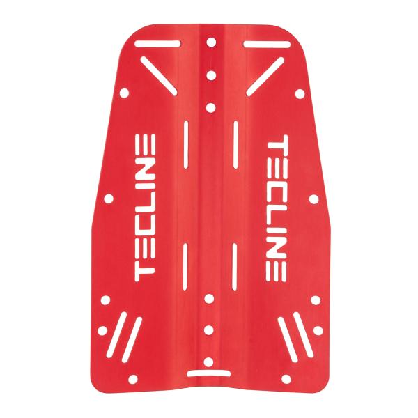 Octopus Dive Shop - Tecline Aluminium-Backplate 3mm mit Tecline-Logo